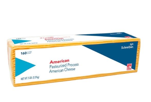 Schreiber Pasteurized Process American Cheddar Cheese Slices 2.27 kg × ...
