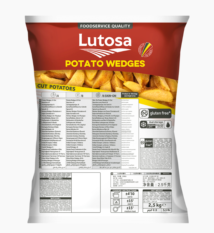 Lutosa Skin On Potato Wedges 2.5 kg × 4 - Carton | My Website